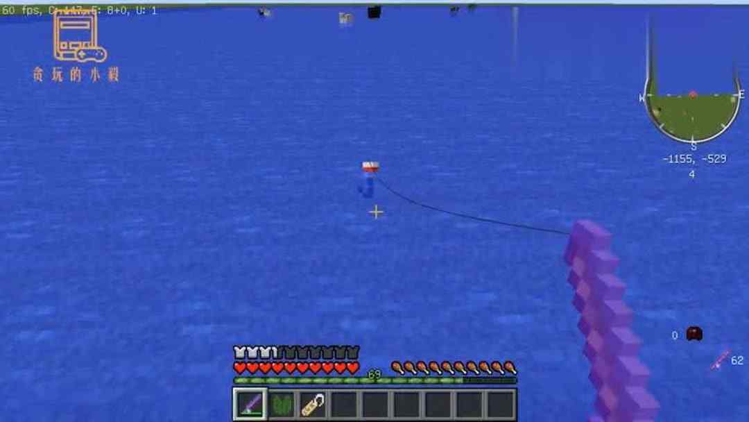 我的世界:这条指令做出的附魔钓鱼竿,1秒能钓1本附魔书!