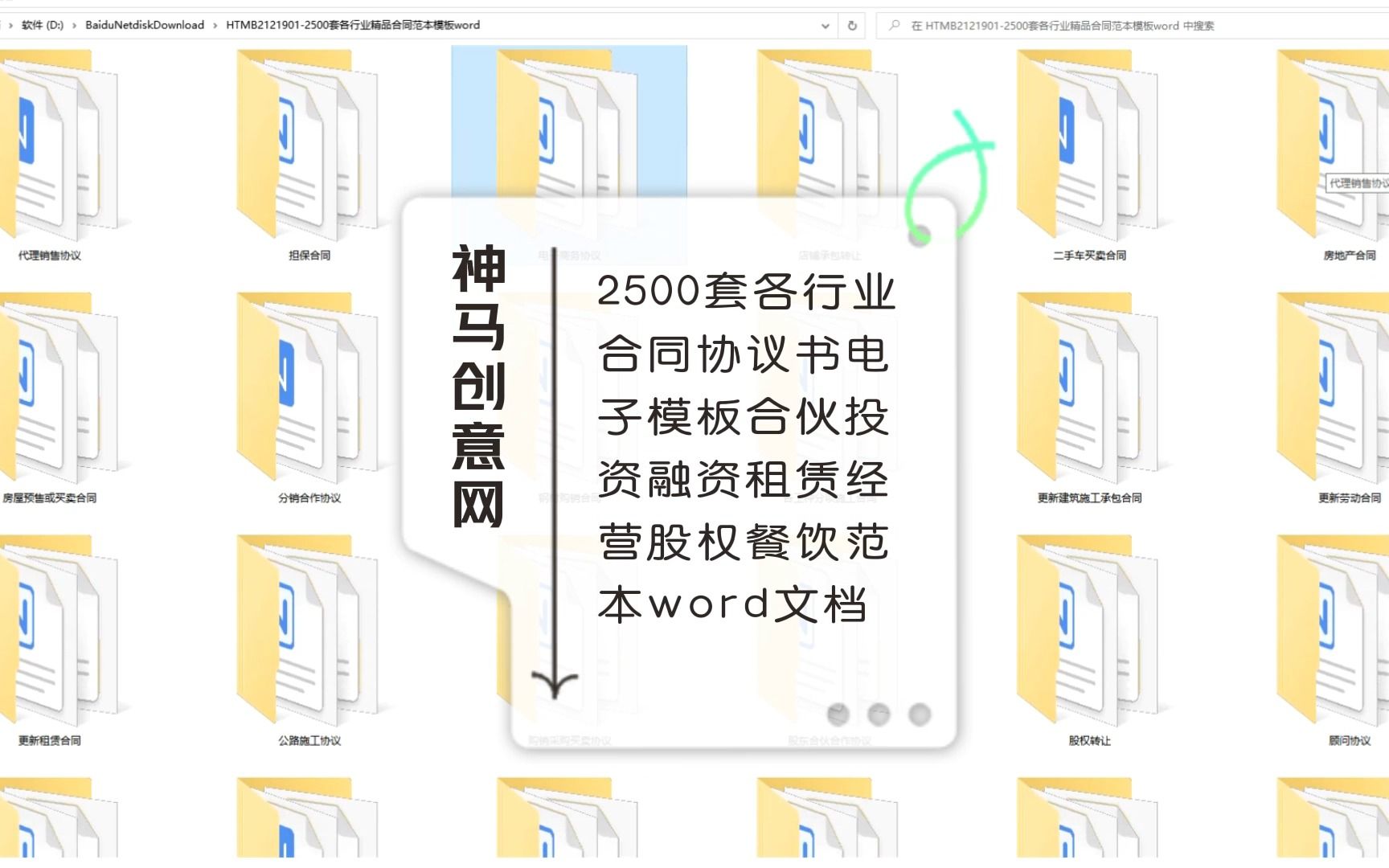 2500套各行业合同协议书电子模板合伙投资融资租赁经营股权餐饮...