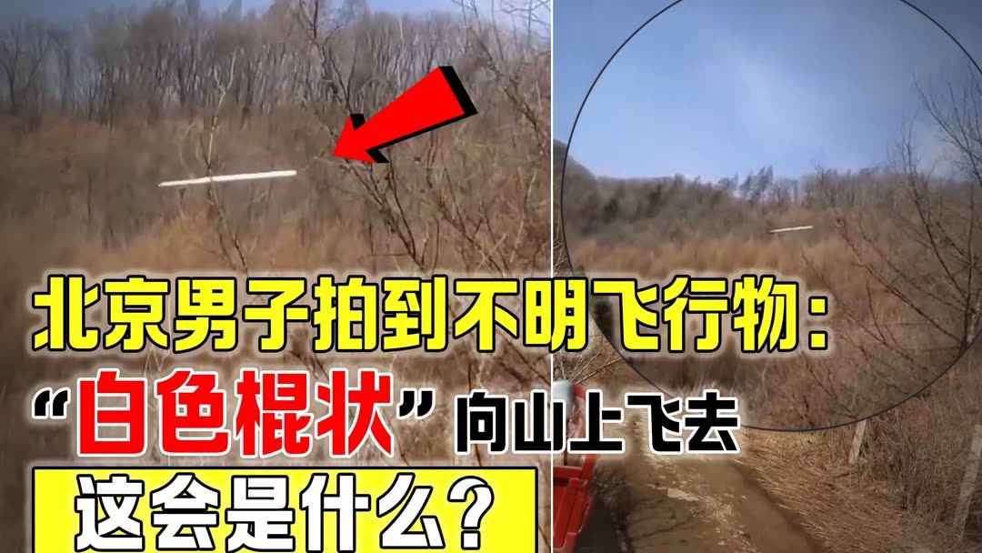 北京男子拍到不明飞行物:“白色光柱”横穿树林,好像“金箍棒”