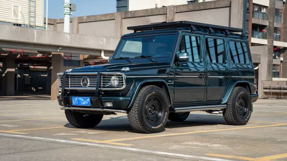 05集 绿色奔驰大G全车成果大展示,稀有的G55AMG