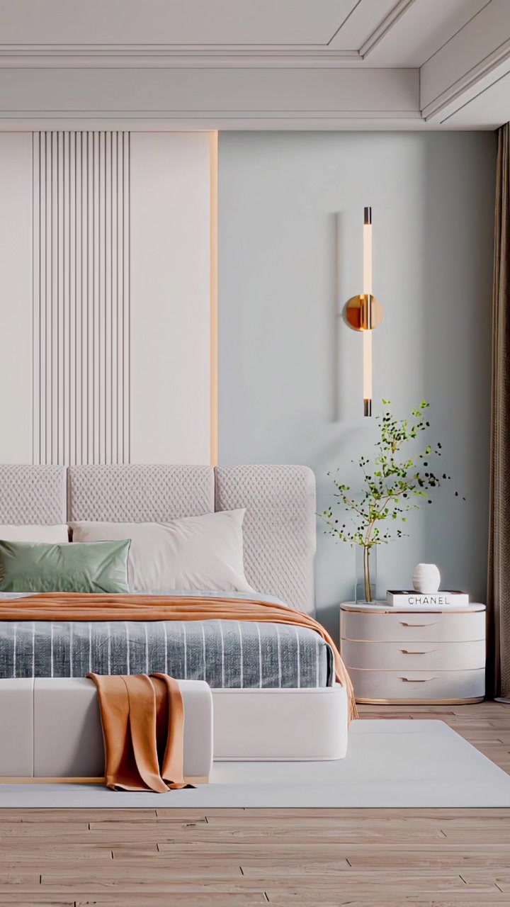现代时尚简洁的卧室设计 #设计案例分享 #卧室设计