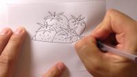 金龙手绘.简笔画水果一筐草莓