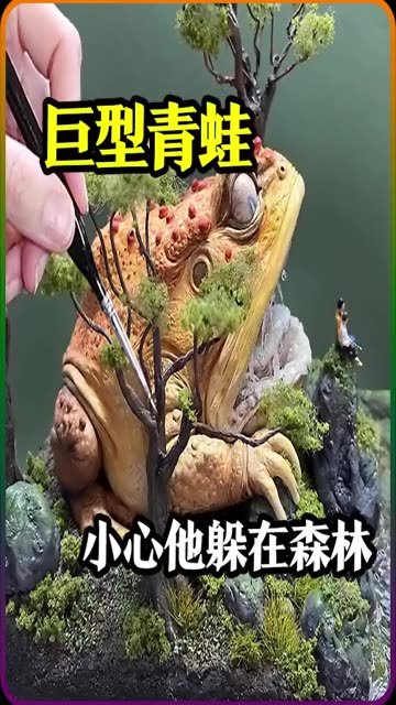 模型制作:比房子还大的青蛙你们有见过吗?最近出现在森林里 #手工...