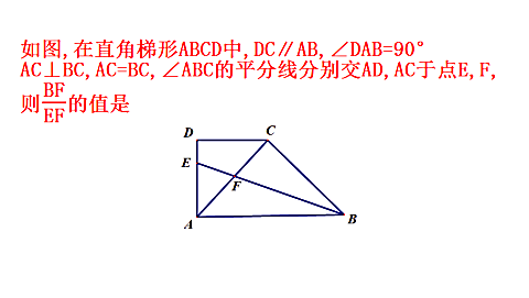 初中数学相似三角形题型, 线段的比值问题