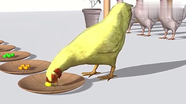 儿童卡通片:彩色母鸡孵了好多只的萌萌哒小鸡