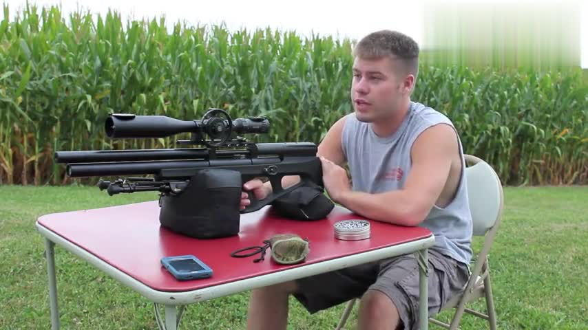 小伙165米测试气步枪山猫fx精度