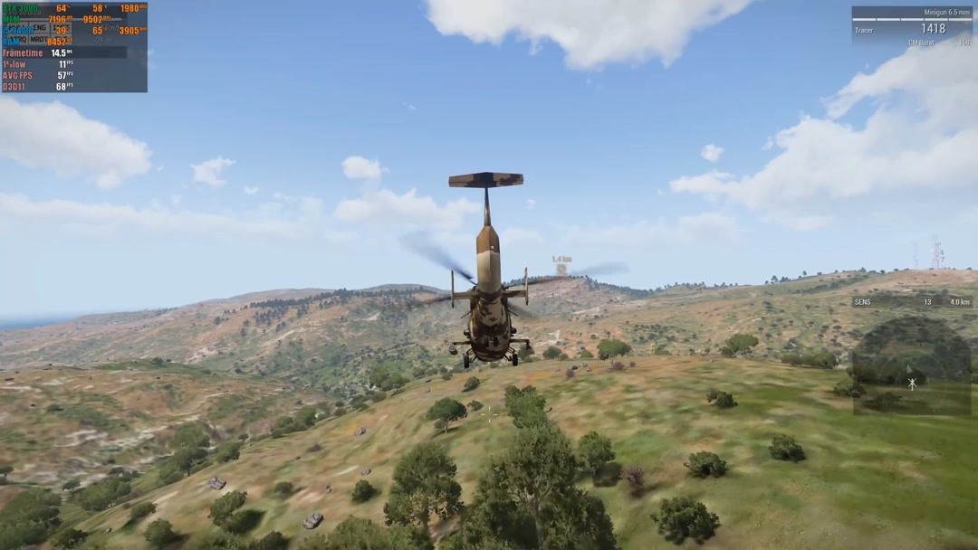 武装突袭3 RTX 3080 10GB 显卡( 4K最大设置 )