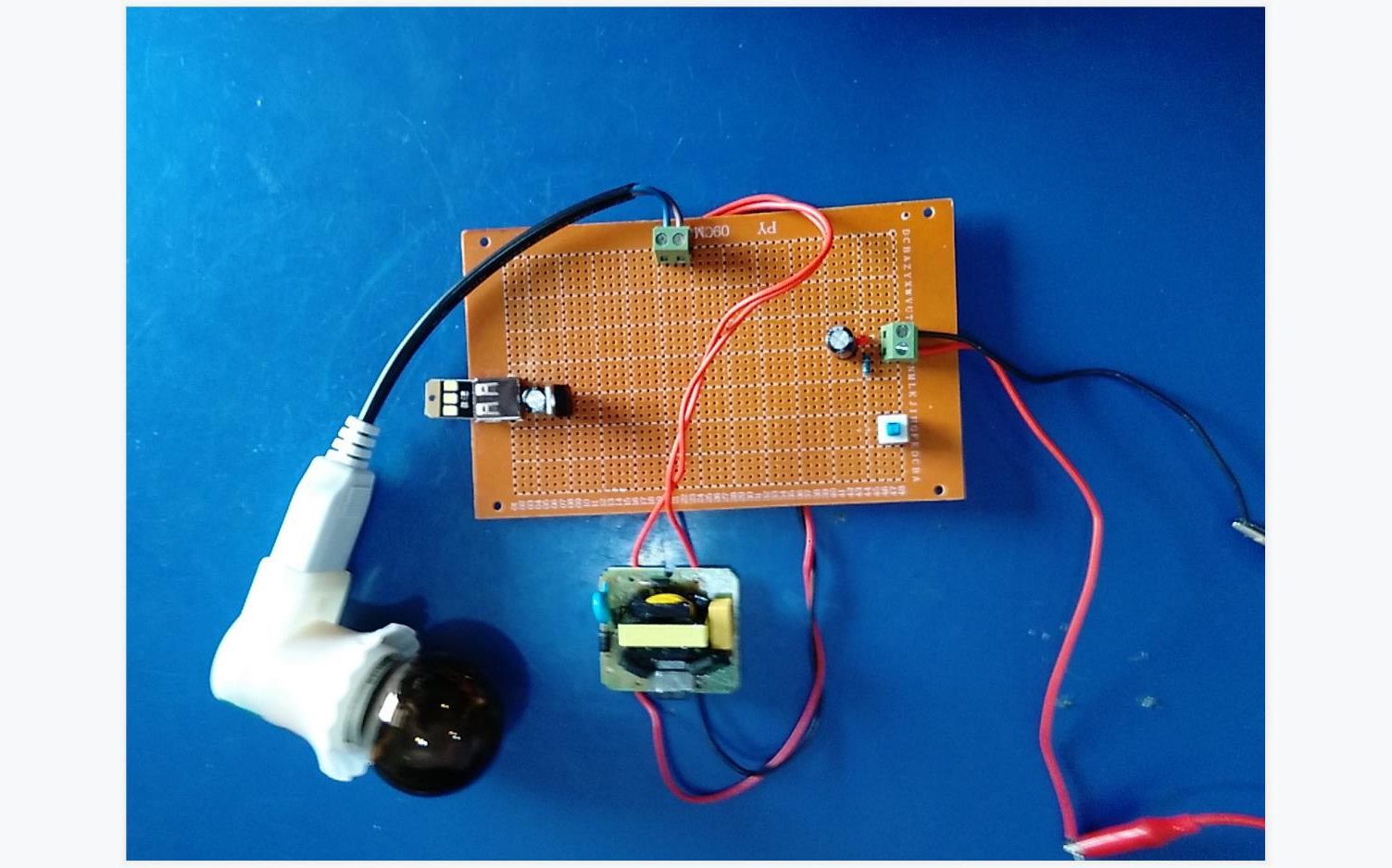 模拟电路蓄电池转12V逆变器的智能路灯台灯设计DIY开发板套件17-434
