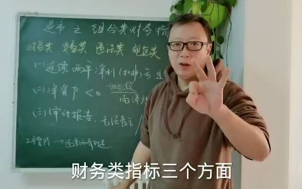 A股退市指标-组合财务指标的含义