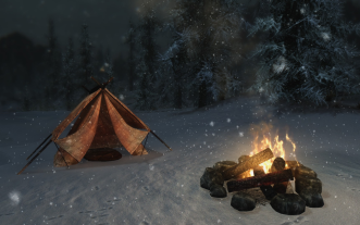 【上古卷轴5mod】解说02:简单地在天际扎营