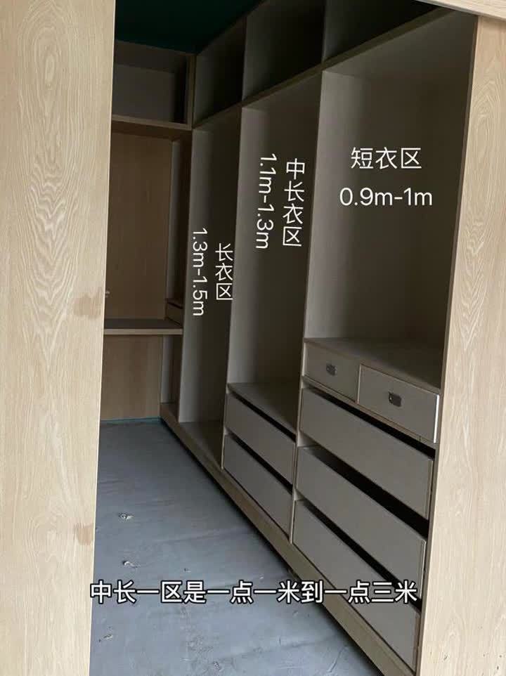 衣柜布局这样做,简单又实用,详细的尺寸给你们,自装...