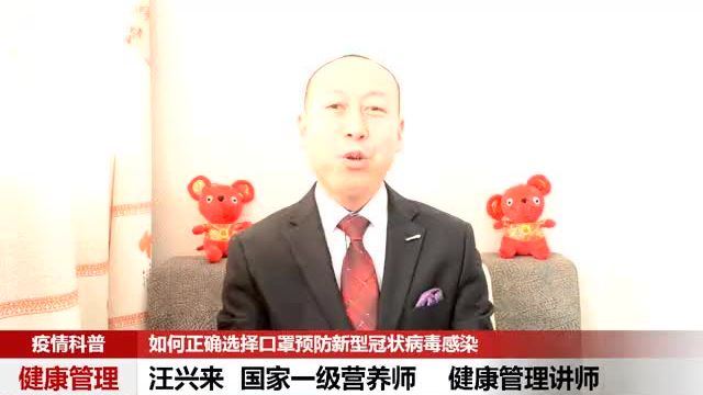 如何正确选择口罩预防新冠病毒,汪老师通过五点分享