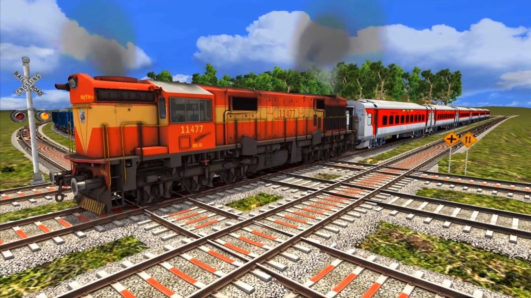 铁路火车模拟动画 第99集 拼接火车快速出发