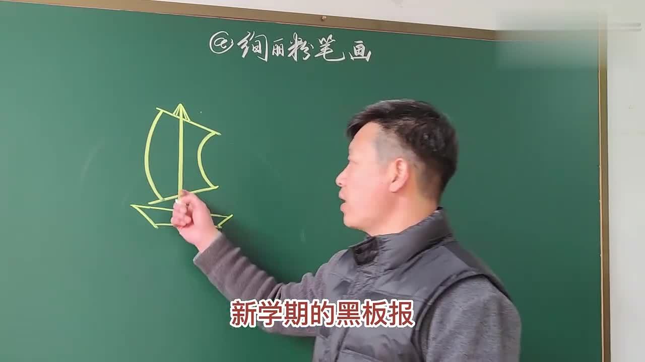 开学了,新学期新起点黑板报的画法,实用又漂亮