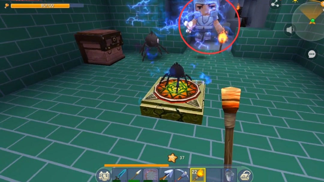 二狗子迷你世界:我发现山洞里有地牢,狗蛋被里面的怪物攻击