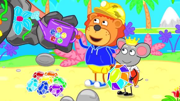 卡通益智动画 石头人的漂亮喷泉