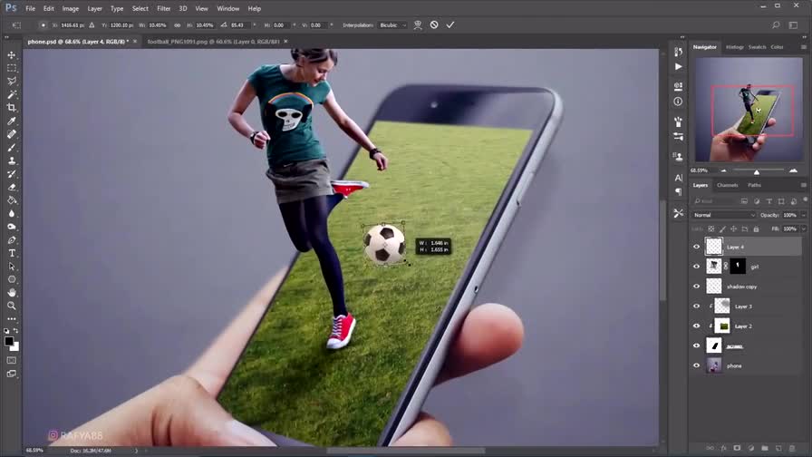 国外PS大神视频教程 立体效果的创意合成