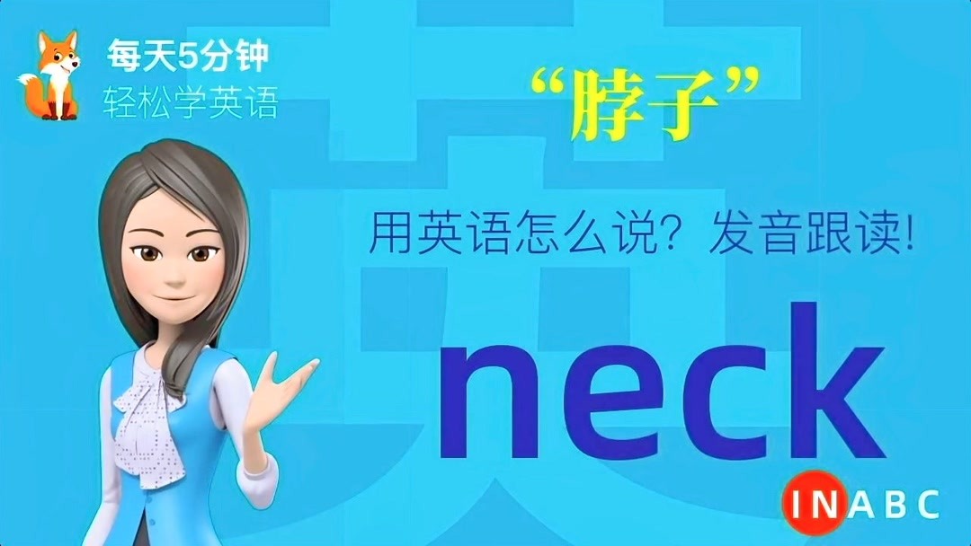 1161.脖子用英语怎么说?neck发音,零基础学英语,初学者入门!