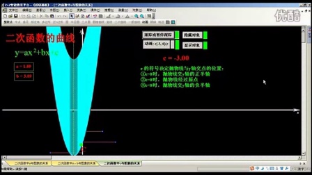 初中数学九年级微课《二次函数参数对图象的影响》南山实验学校【卜...