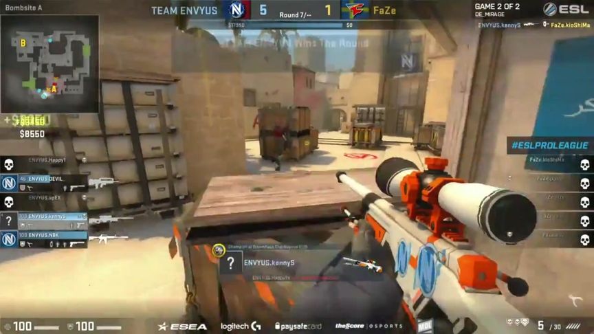 CSGO甩狙怎么打?看kennyS就知道