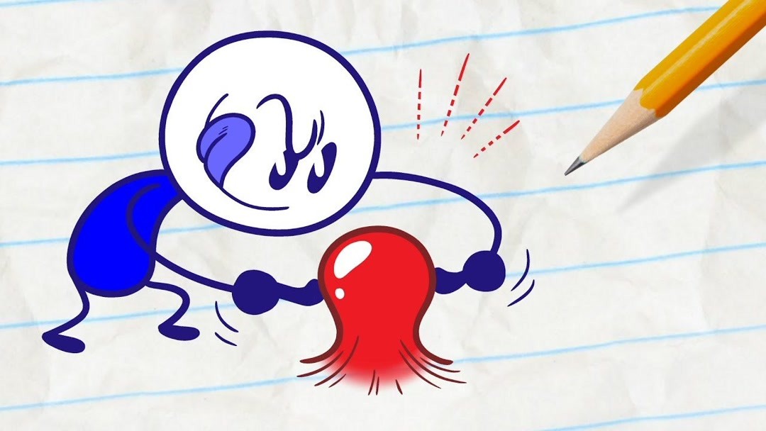 搞笑铅笔画小人:青春美丽疙瘩痘不要挤游戏