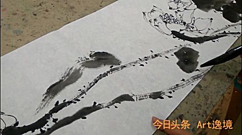 中国画教学:王润之水墨荷花视频