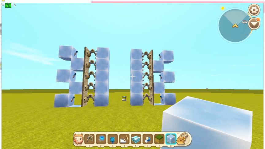 迷你世界 大象解说 大象教大家一个一键启动的伸缩门