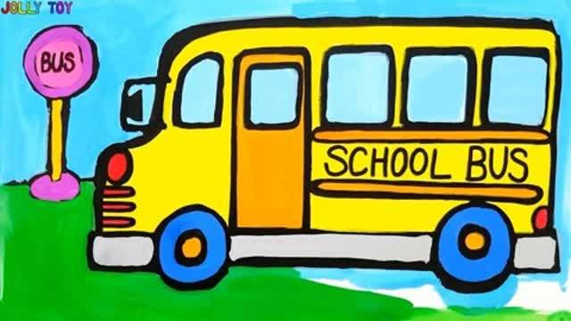 幼儿园校车艺术画 宝宝早教课程之学画画