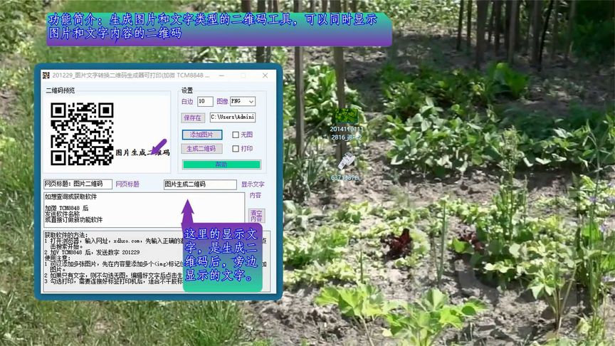 怪物猎人P3_211_二维码生成工具显示文字和图片内容_201229