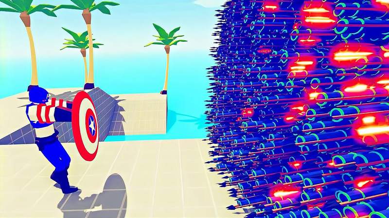 全面战争模拟器:用不同属性的弓箭手,和漂亮队长交手谁更强?