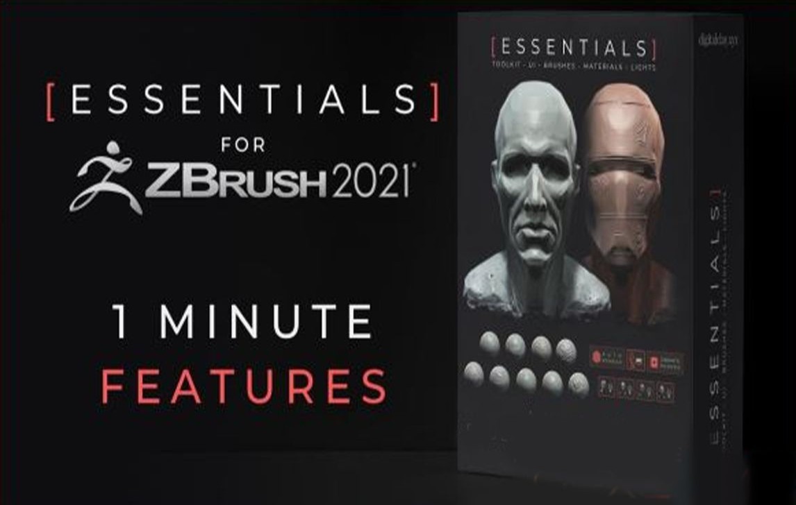 ZBrush插件!值得收藏的工具包粘土笔刷 Essentials Toolkit v1.2