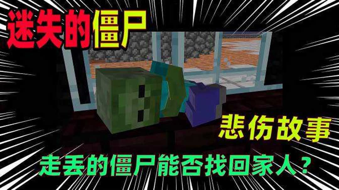 我的世界:悲伤故事,小僵尸走丢了流浪街头,会有人收留他吗?