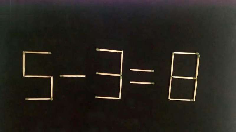 移动一根火柴让等式成立,小学二年级题目,却难倒了很多人