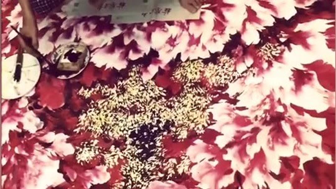 画家莫华生“中国花” 莫华生