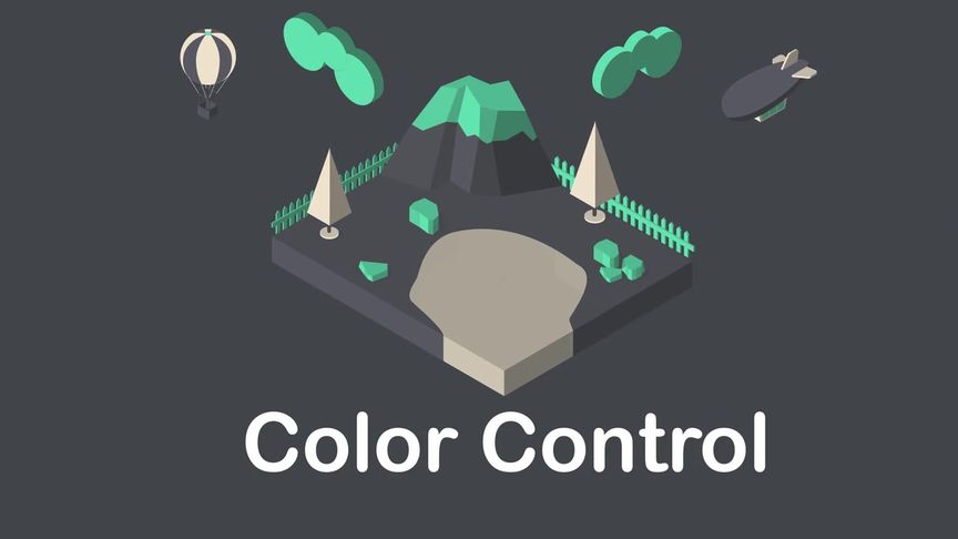 风景等距元素动画AE模板#macz