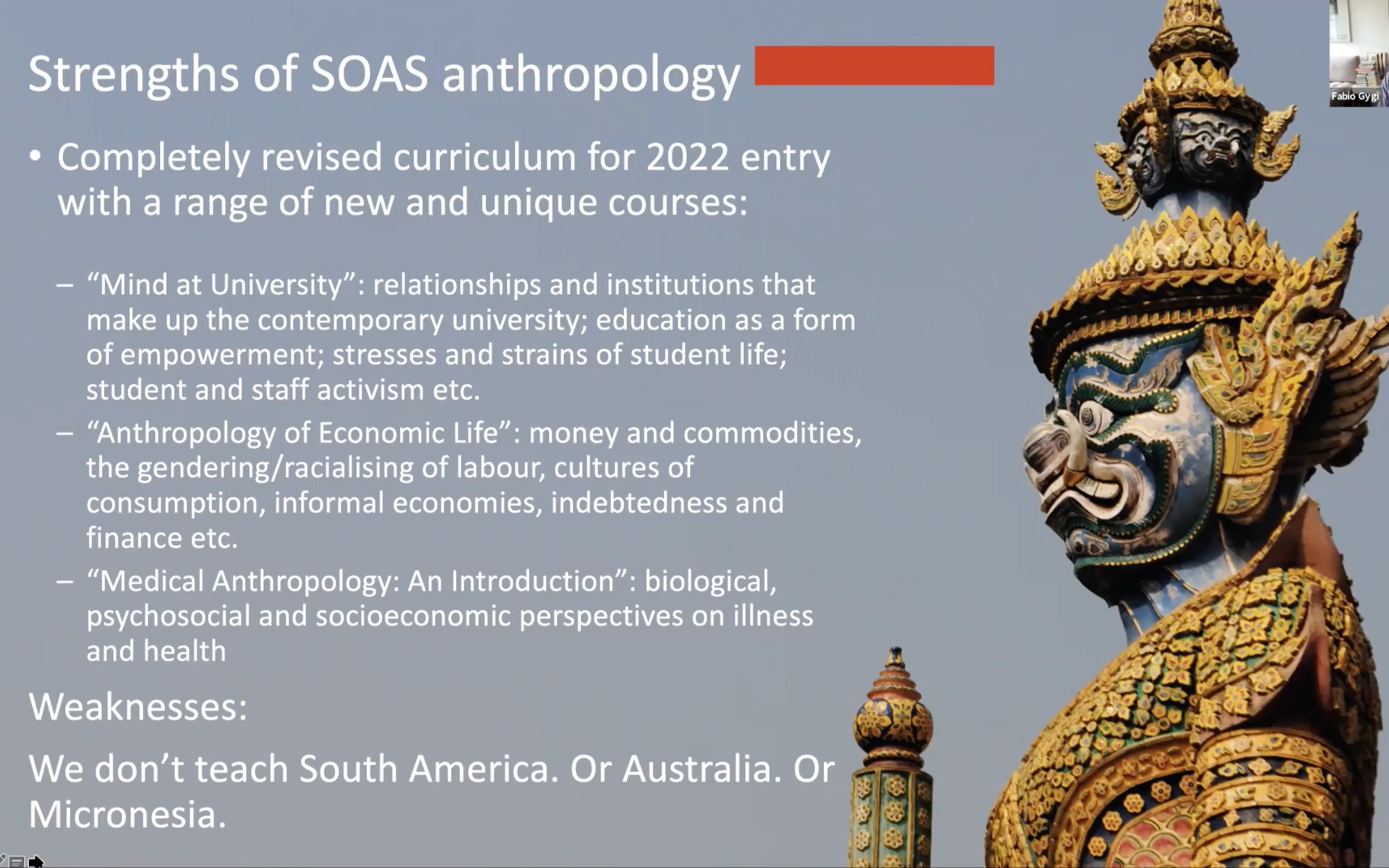 SOAS本科线上开放日|「人类学与社会学」课程详解