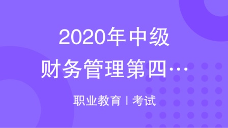 2020年中级财务管理第四章2