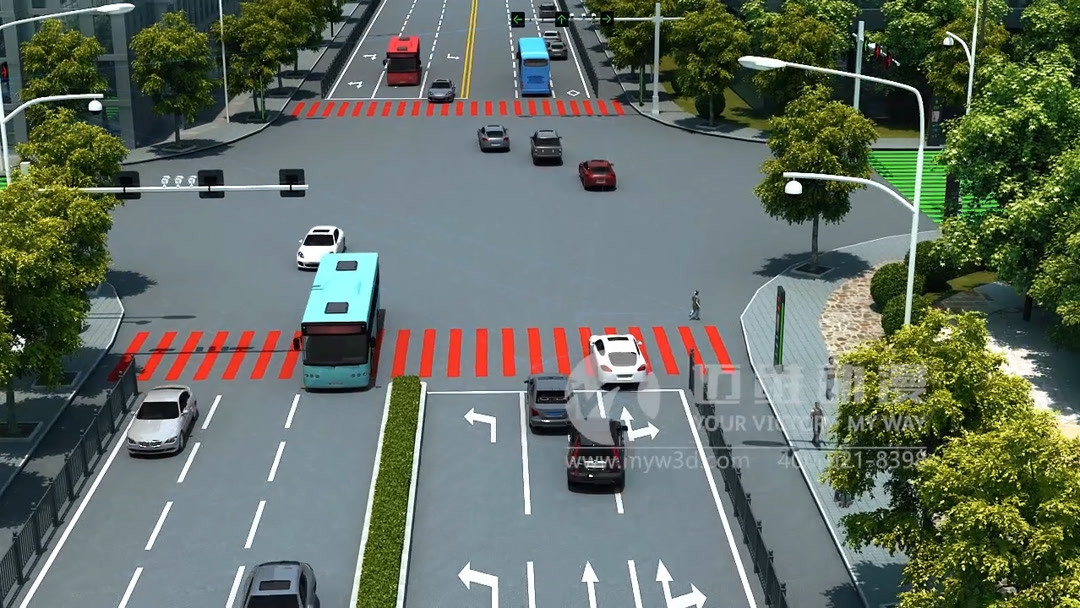 智慧交通系统原理三维动画-智慧交通场景三维动画立体展示