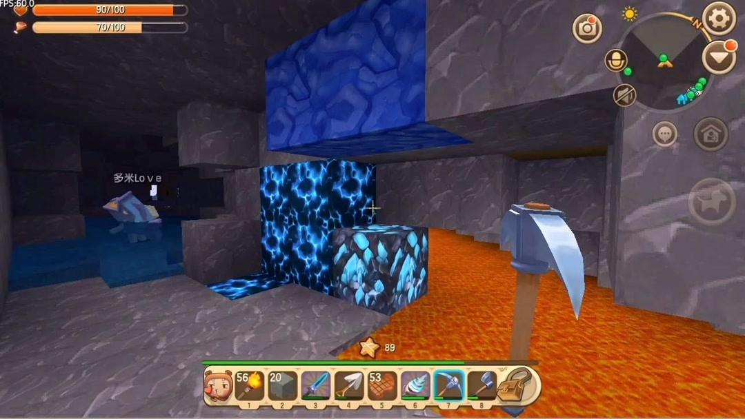 迷你世界:联机生存,多米的找钻石大法让我一夜暴富,钻石不离手