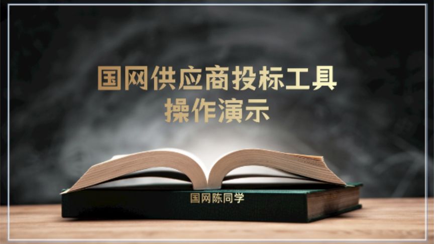 国网供应商投标工具操作指导视频(四)#国家电网 #投标