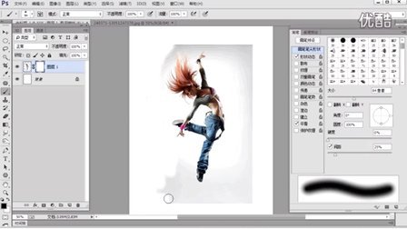 PS特效制作实例教程 烟雾水墨舞者上 背景和素材的处理