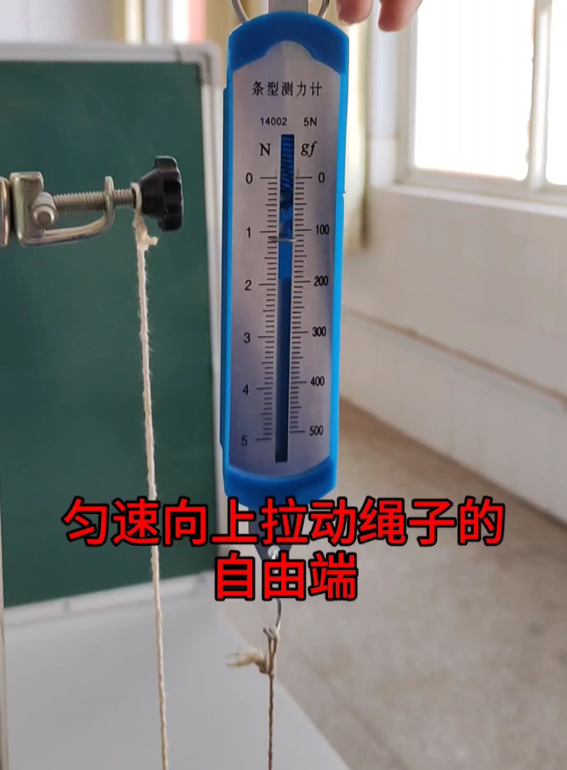 2024河南中招理化生实验操作考试,物理实验《探究动滑轮的特点》