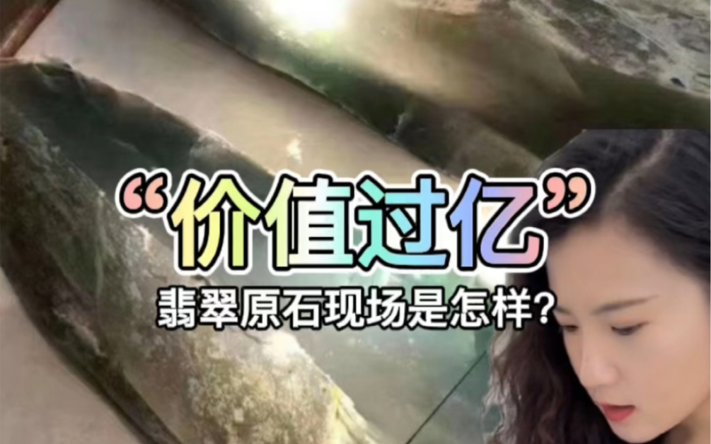 价值过亿的翡翠原石 ,今天带你们来现场欣赏!#翡翠超话# #翡翠# #珠宝#