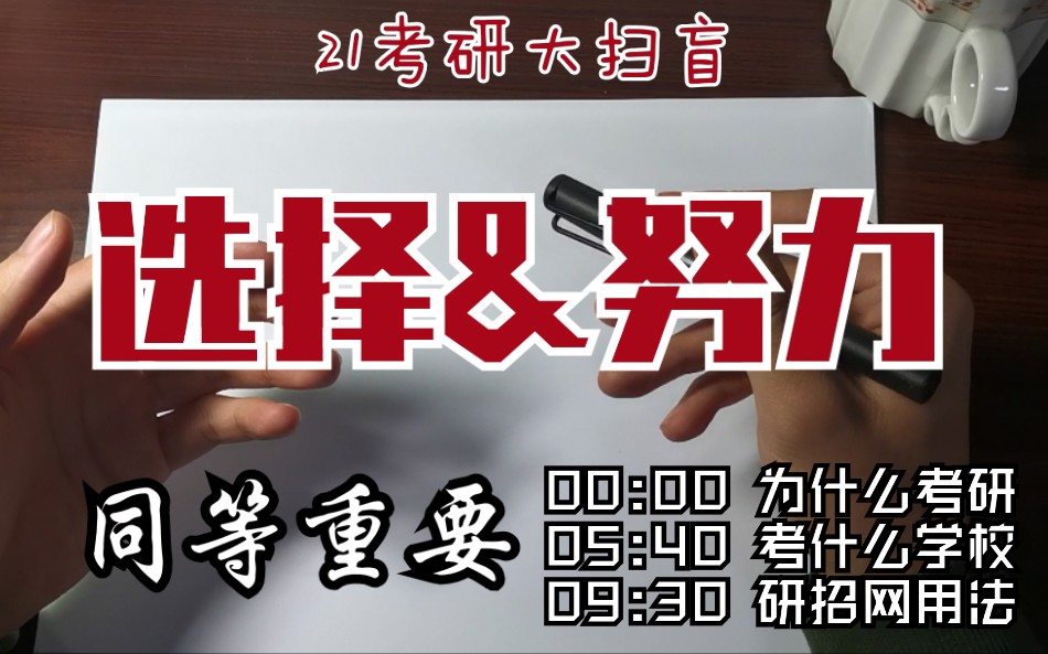 ...和努力同等重要|为什么考研|考什么学校|研招网的使用|21考研大扫盲(1)