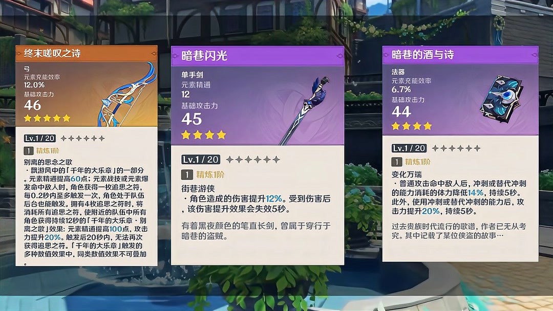 原神:风花节限定武器,适合哪些角色?