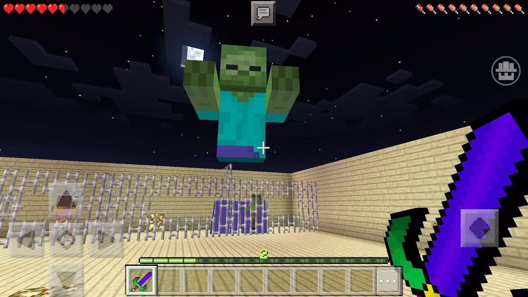 我的世界模组 囚笼中的巨型僵尸,这体格需要仰头看