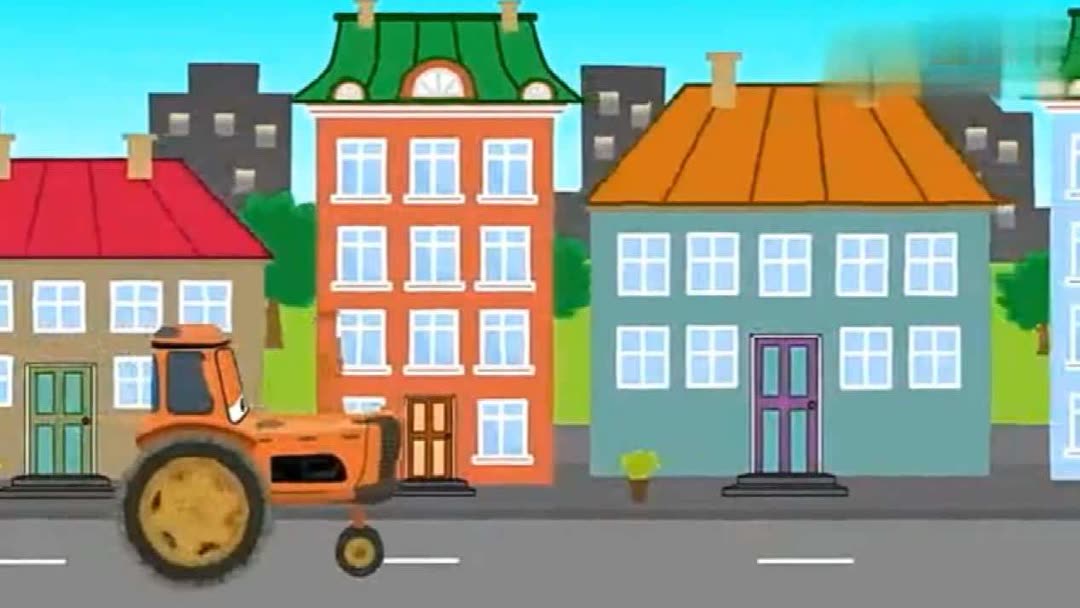 儿童玩具:挖掘机视频表演动画 拼装拖拉机、割麦机 亲子早教动画