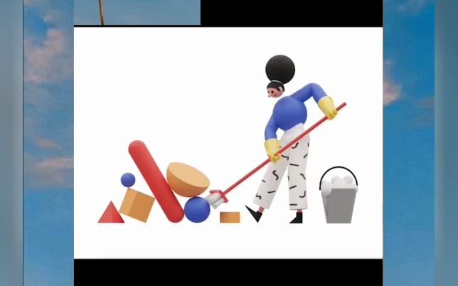 C4D卡通角色人物插图画风Blender三维3D模型UI设计PNG素材 截取视频