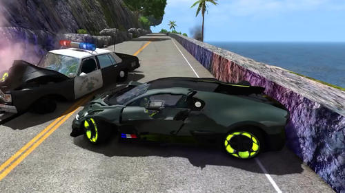 车祸模拟器:警匪追逐太激烈了,通过路口时都没注意道路情况