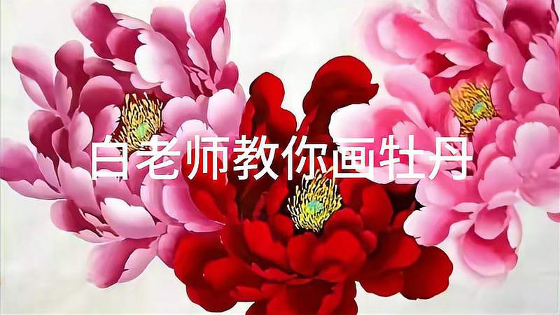 教你如何寥寥数笔画出漂亮牡丹，超简单的牡丹画入门绘画视频